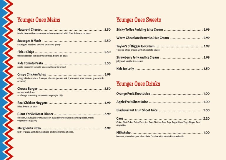 Menus - The Crown Inn