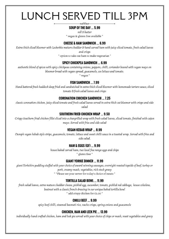 Menus - The Crown Inn