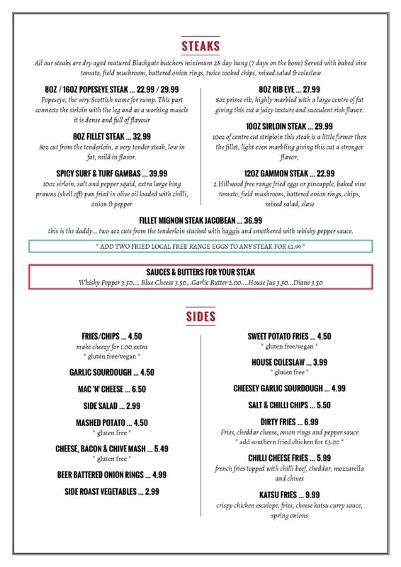 Menus - The Crown Inn